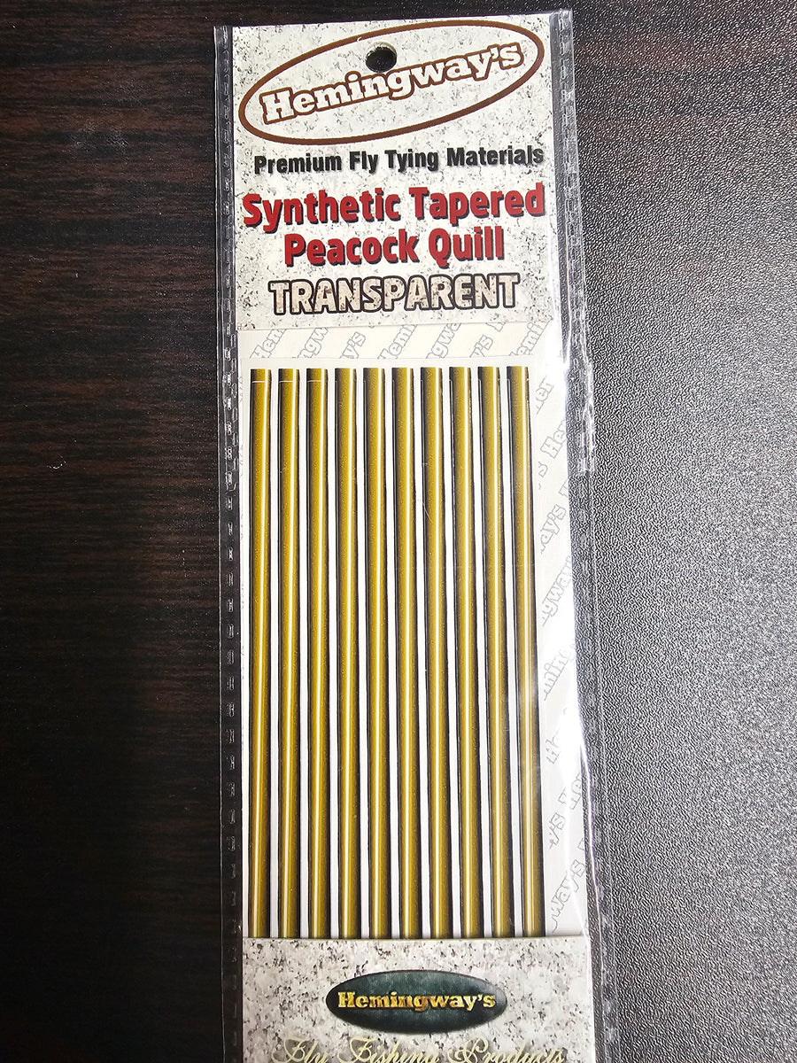 Hemingway's Synthetic Tapered Peacock Quill Transparent – Soaring Eagle ...